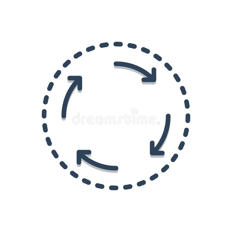 Color Illustration Icon for Cycle, Reset and Loop Stock Illustration ...