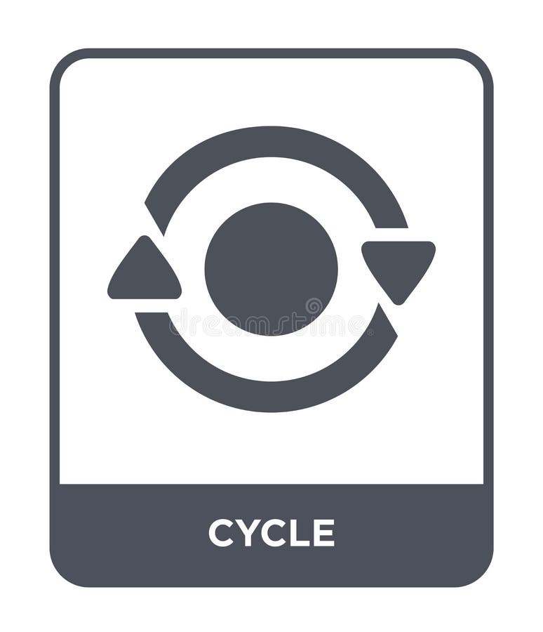 Cycle Icon in Trendy Design Style. Cycle Icon Isolated on White ...