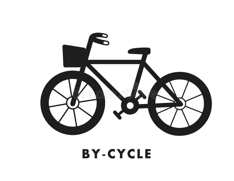 By-cycle Isolated Vector Silhouettes Stock Illustration - Illustration ...