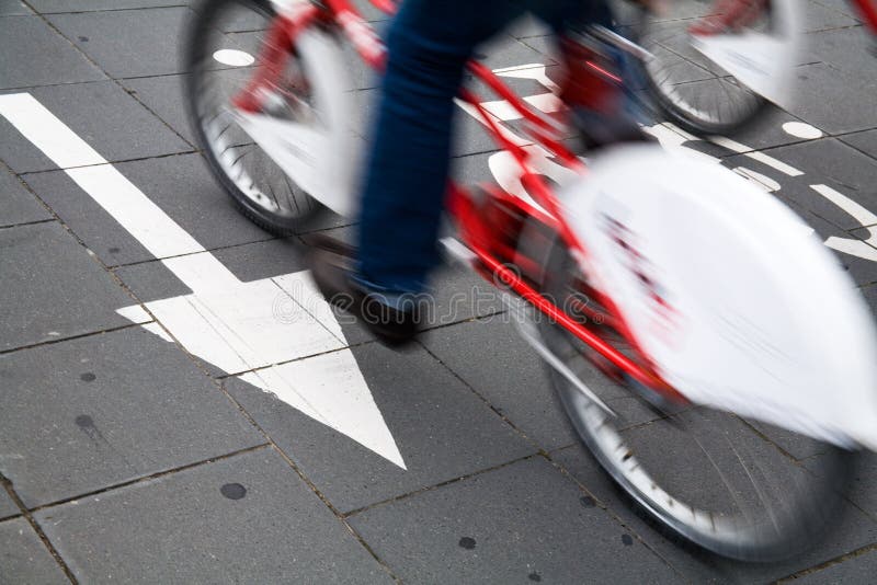 Cycle lane stock image. Image of city, asphalt, sport - 14557091