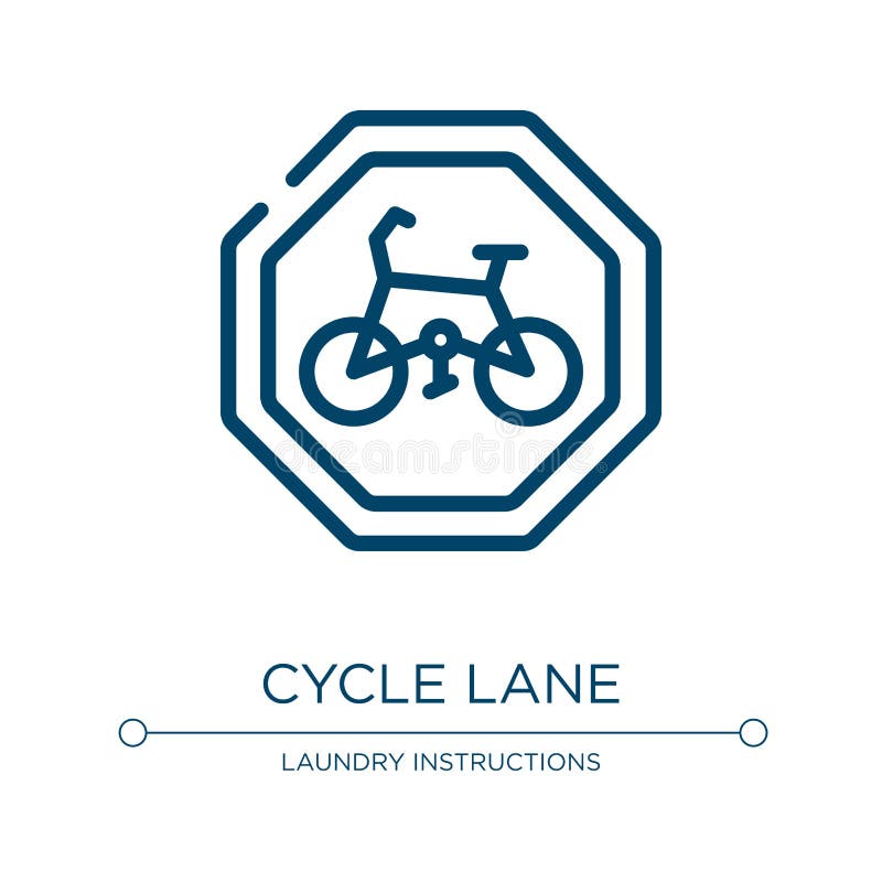 Cycle Lane Icon. Linear Vector Illustration from Traffic Signs ...