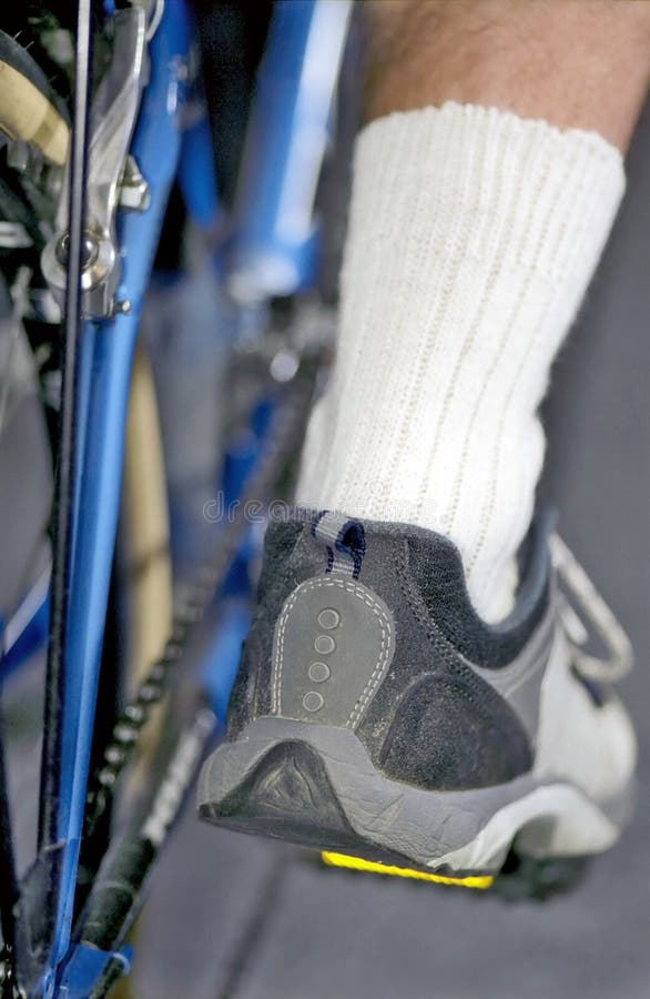 Cycle and Man S Foot on Pedal Stock Photo - Image of competition ...