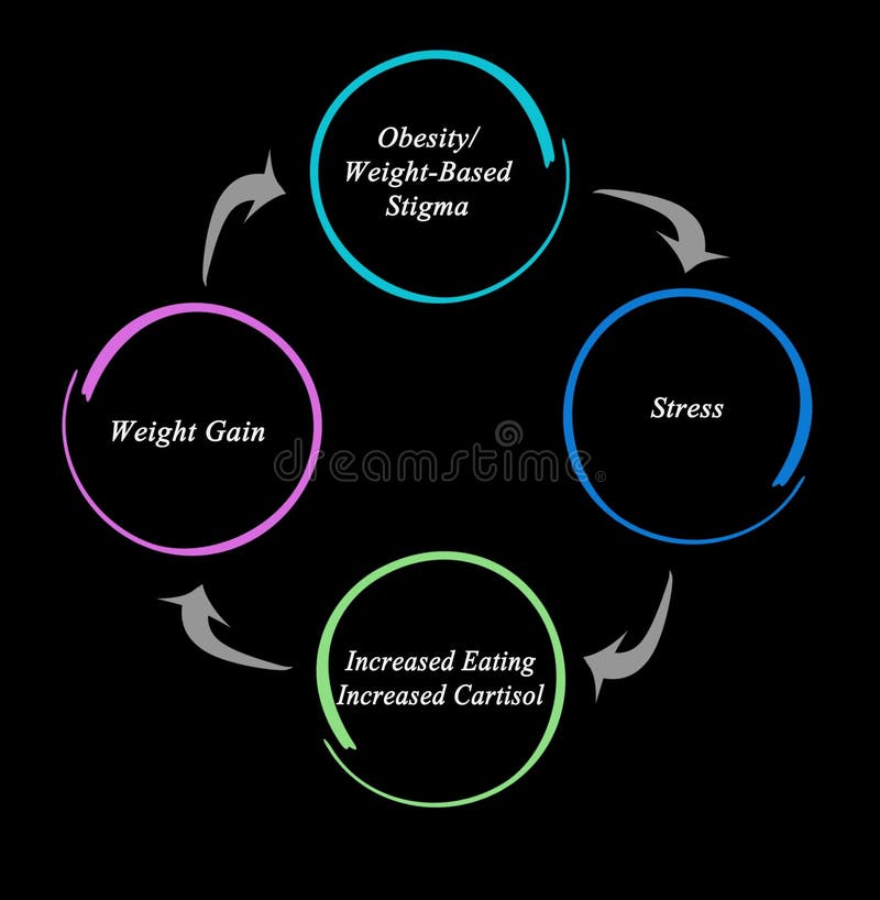 Cycle of Obesity stock illustration. Illustration of obesity - 240108212