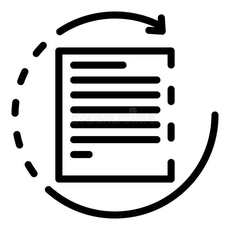 Document Cycle Icon Vector Outline Illustration Stock Vector ...