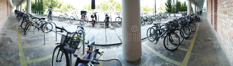Cycle parking stock image. Image of utar, ebike, bicycles - 110938637