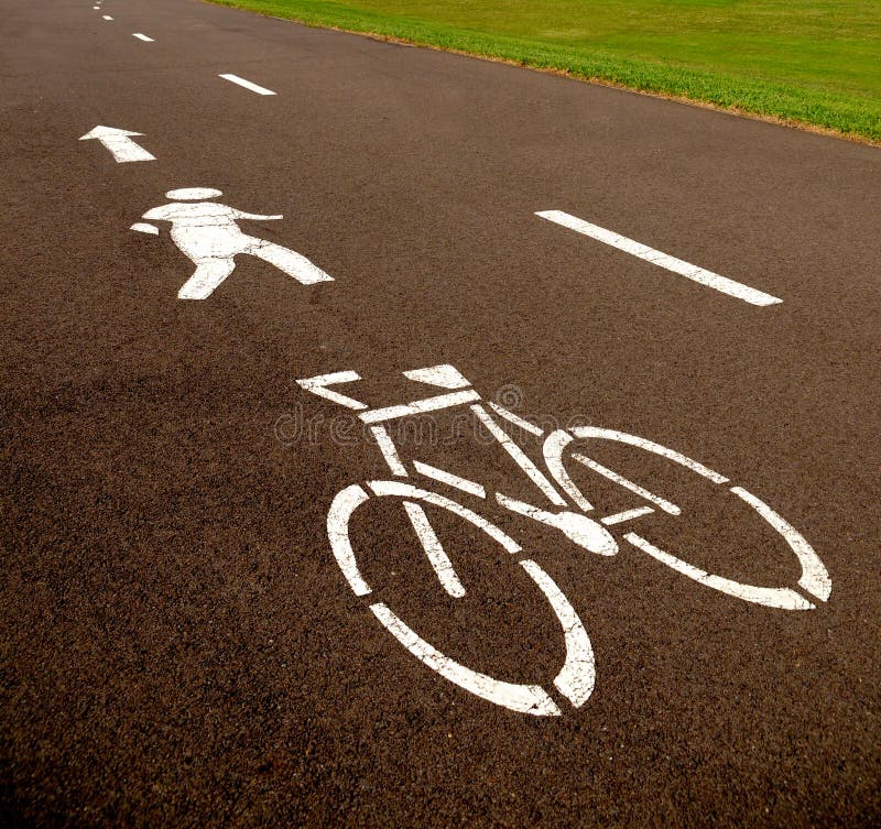 Cycle Path stock photo. Image of pavement, shared, bicycle - 8904322