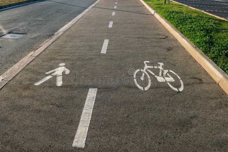Cycle Path with an Area Dedicated To those Who Walk, Run or Walk ...
