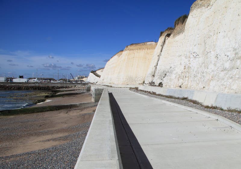 Cycle path by sea stock image. Image of bicycle, britain - 17088033