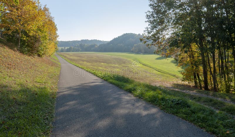Cycle path stock image. Image of bicycle, landscape - 136389207