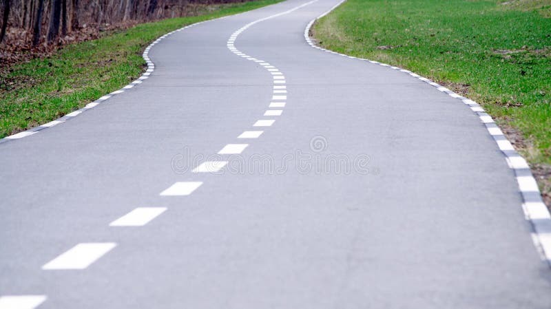 Cycle Path in Perspective, Road for Sports, Running Track Stock Photo ...