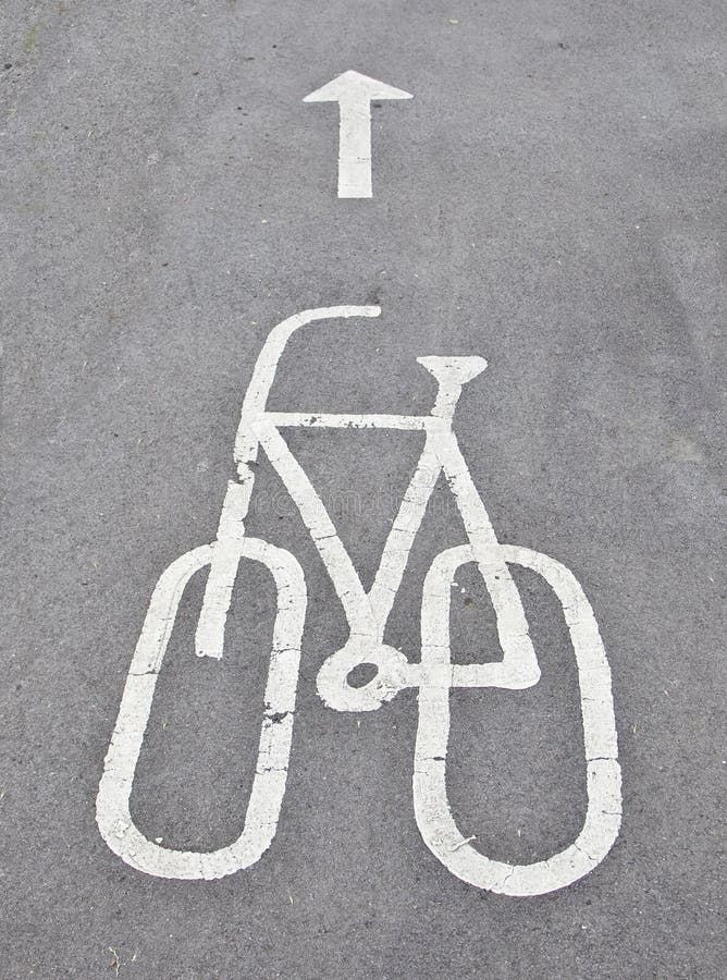 Cycle Path Symbol stock photo. Image of path, painted - 96738758