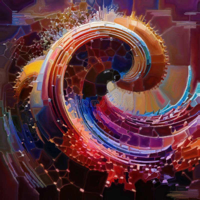 The Cycle of Radiant Mosaics Stock Image - Image of artwork ...