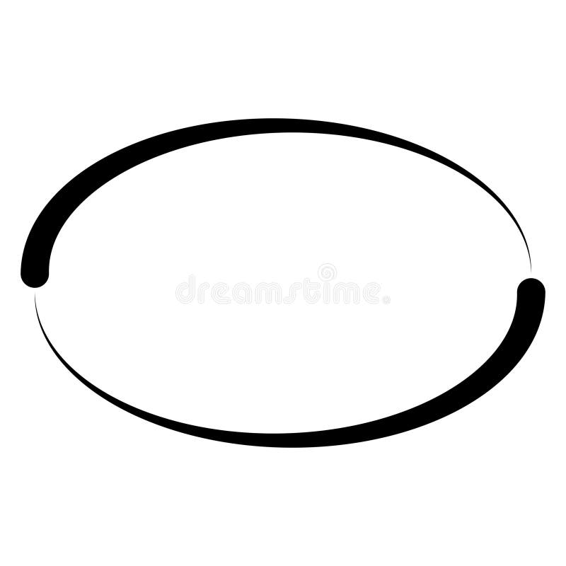 Cycle Renewal, Endless Loop Black Oval Loop with Open Ends Stock Vector ...