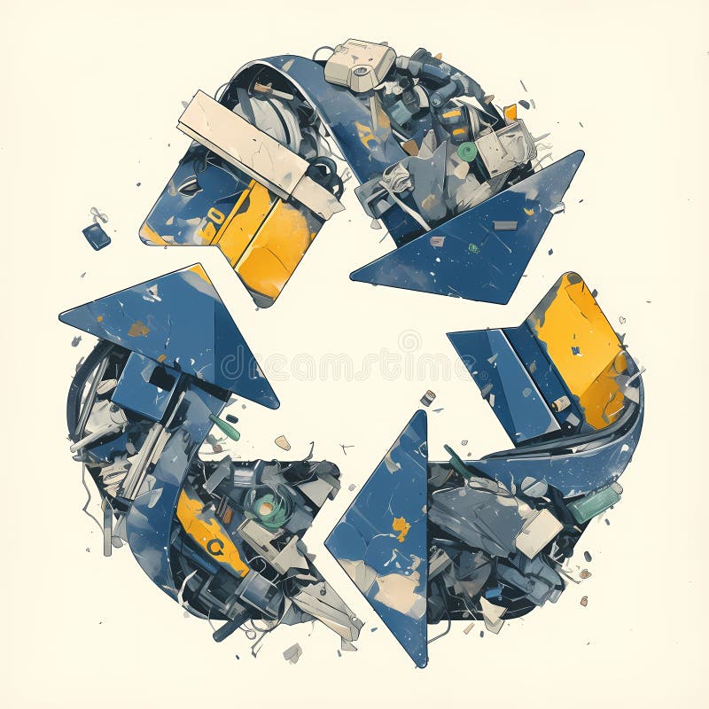 The Cycle of Reuse, Recycle, and Renew Stock Illustration ...