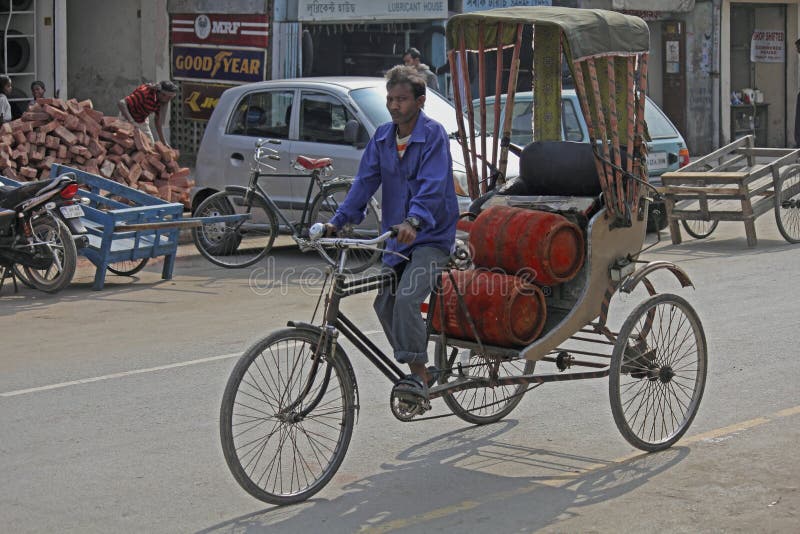 Cycle rickshaw editorial photo. Image of ethnicity, labour - 26177896