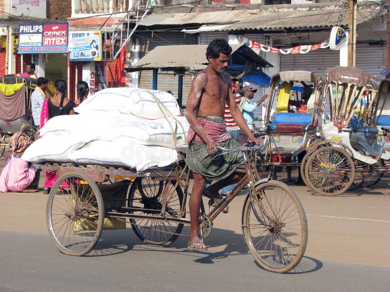 Cycle rickshaw in Puri editorial stock image. Image of powered - 20638169