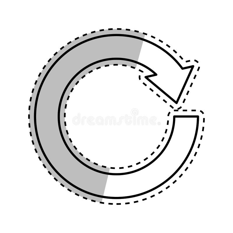 Cycle rond de flèche illustration stock. Illustration du cercle - 83018315