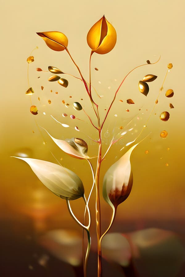 Cycle of Seeds Sprouting into Plants, Each Plant Dissolving Back into ...