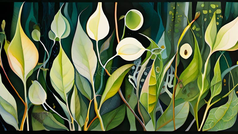 Cycle of Seeds Sprouting into Plants, Each Plant Dissolving Back into ...