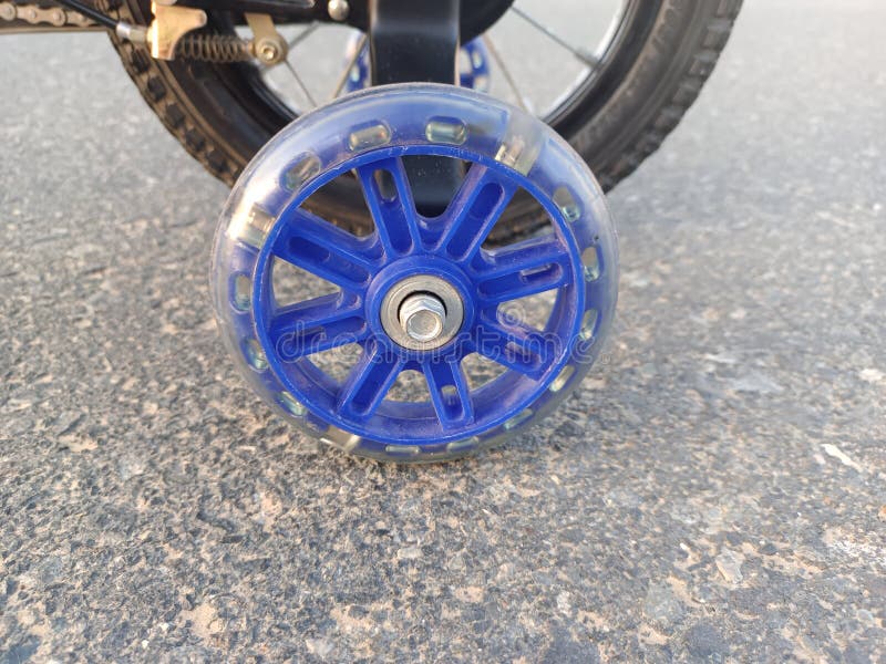 Cycle Small Wheel on the Road Stock Image - Image of bumper, tarmac ...