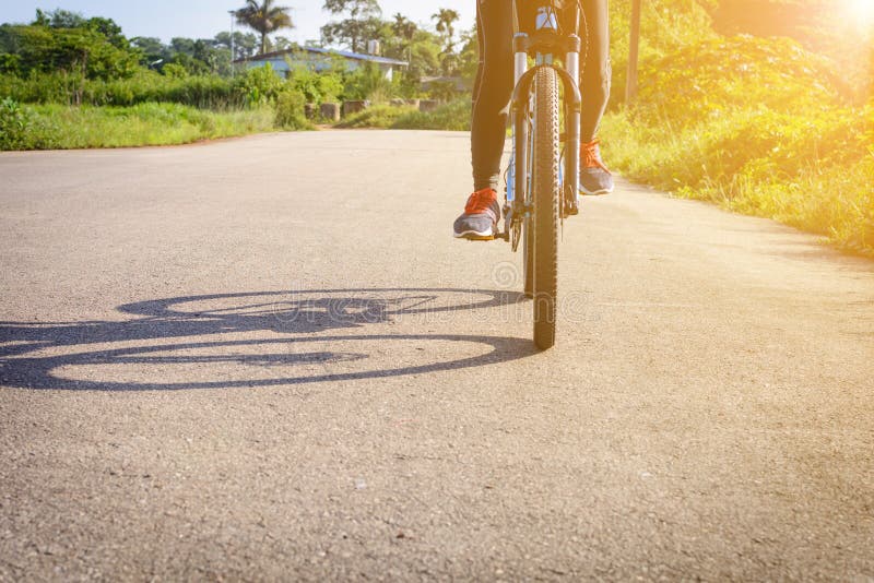 Cycle on the Street in the Morning Stock Image - Image of lifestyle ...