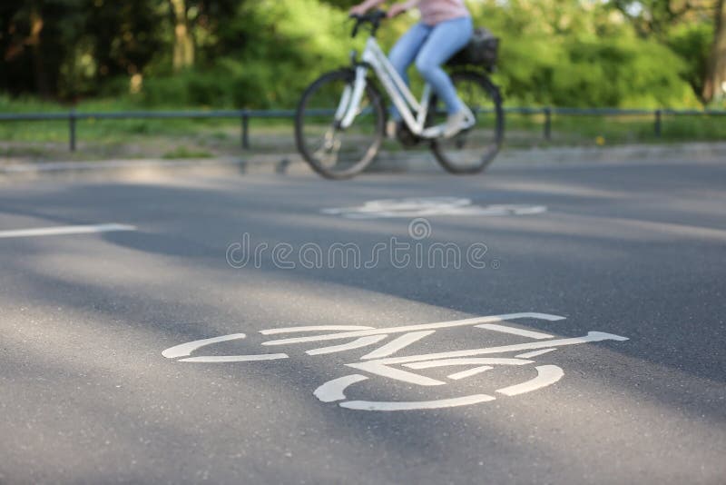 Cycle_symbol stock photo. Image of ride, biking, asphalt - 201831080