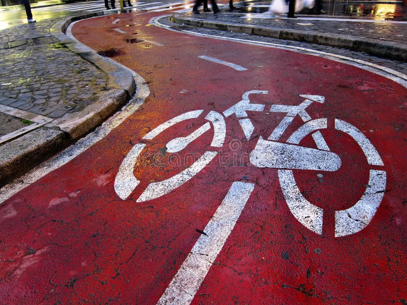 Cycle track stock image. Image of ride, park, route, paint - 13778383