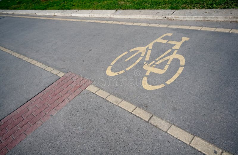 Cycle track sign stock image. Image of indicate, environment - 2627483