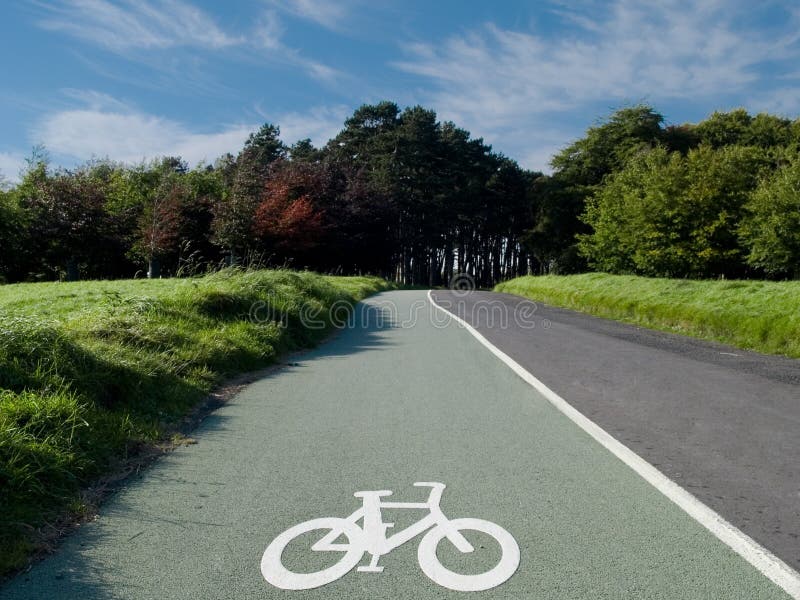 A Cycle Track through a Ravine Stock Image - Image of small, mountains ...