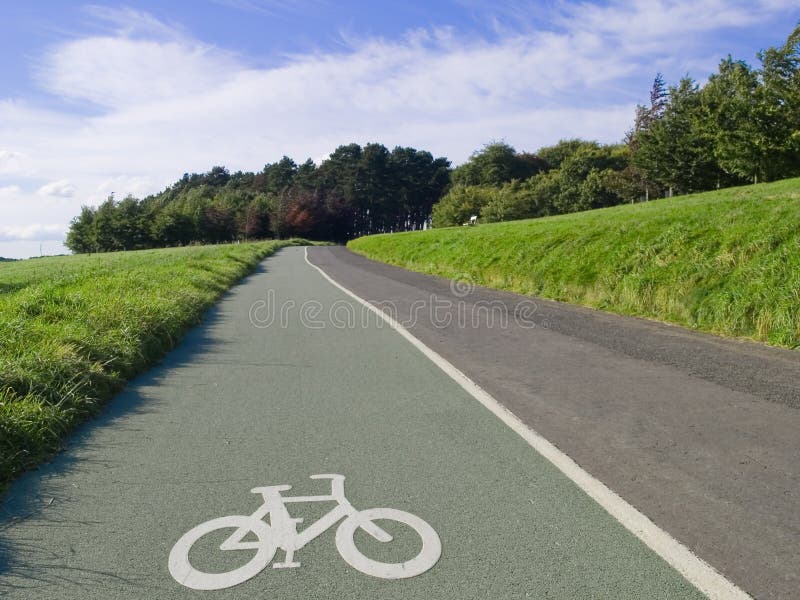 Split footway and cycleway stock image. Image of footpath - 2696489