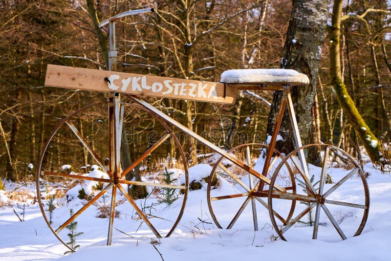 Cycle Track Indicator, Tricycle Stock Photo - Image of pathway, path ...