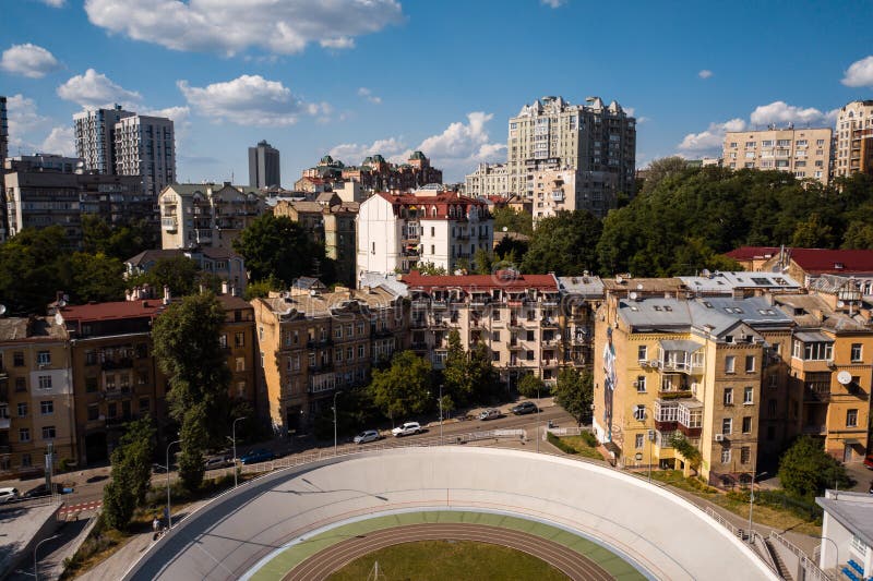 Cycle Track in the Middle of the City Stock Photo - Image of bicycle ...