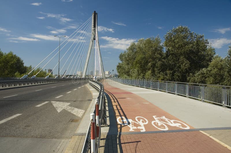Cycle track in Warsaw stock image. Image of city, europe - 33362055