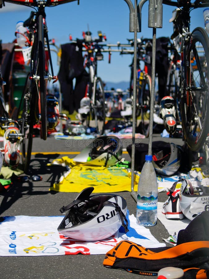 Cycle Transition Area in Event. Editorial Photo - Image of athletics ...