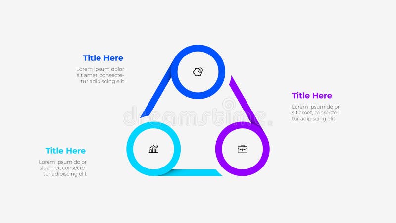 Cycle Triangle Diagram with 3 Options or Steps. Slide for Business ...