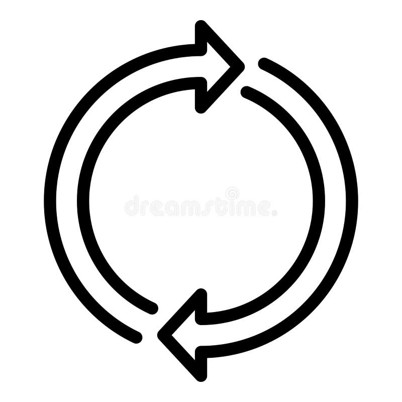 Cycle Update Icon, Outline Style Stock Vector - Illustration of ...