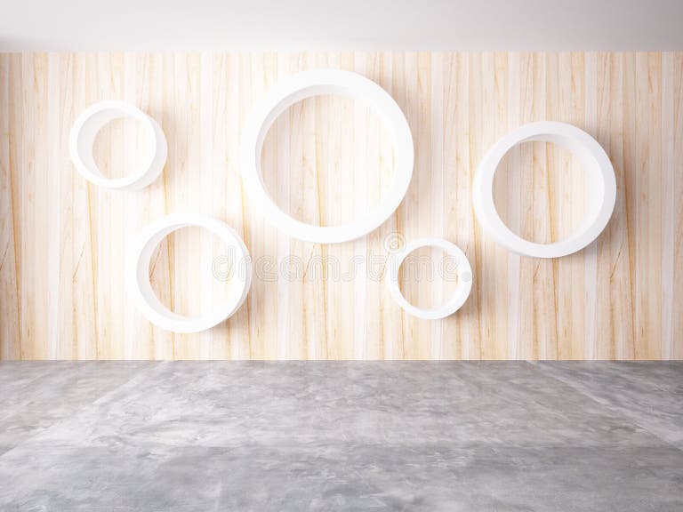 Cycle of White Color on the Wood Wall Stock Illustration - Illustration ...