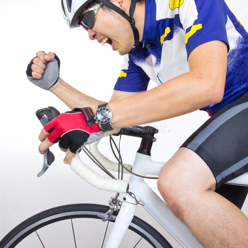 Cycler riding on bicycle stock photo. Image of effort - 30154208