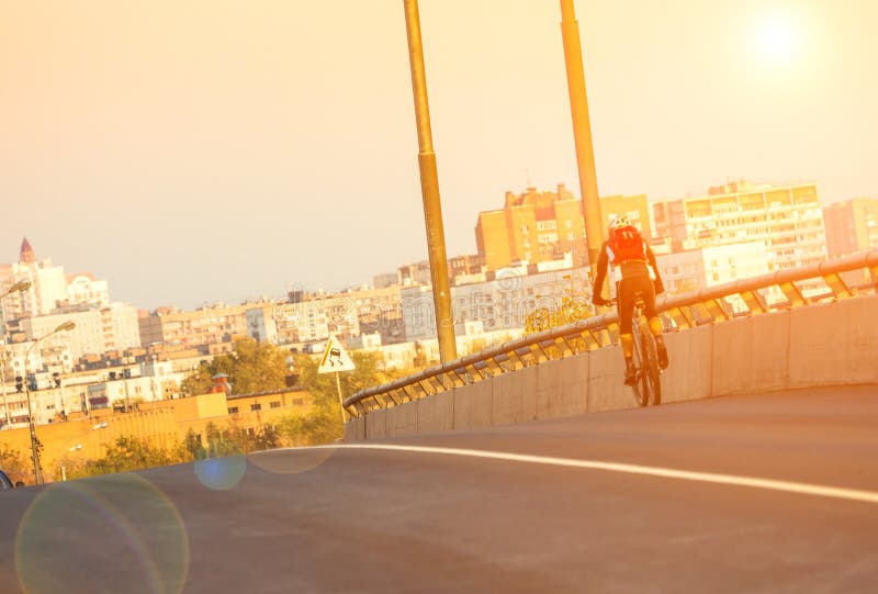 Cycler on the road stock image. Image of biking, sport - 87343899
