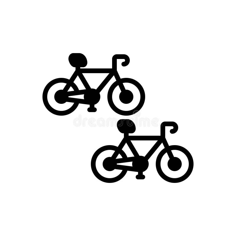 Black Solid Icon for Cycles, Bike and Activity Stock Illustration ...