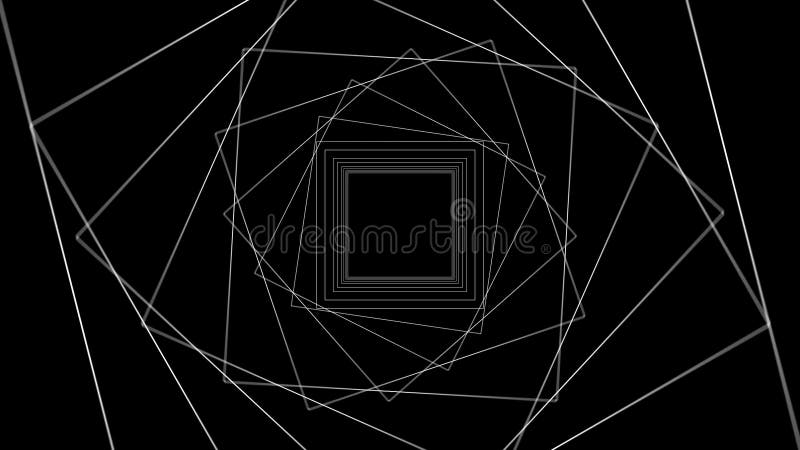 Cyclic Animation of a Rotating Corridor of Squares. Stock Footage ...