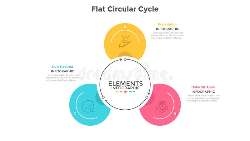 Dot Cycle on Modern Blue Abstract Background Stock Vector ...