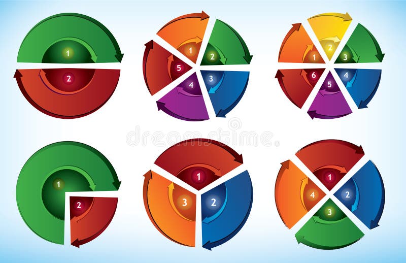 Segmented Wheel Template for Presentations Stock Vector - Illustration ...