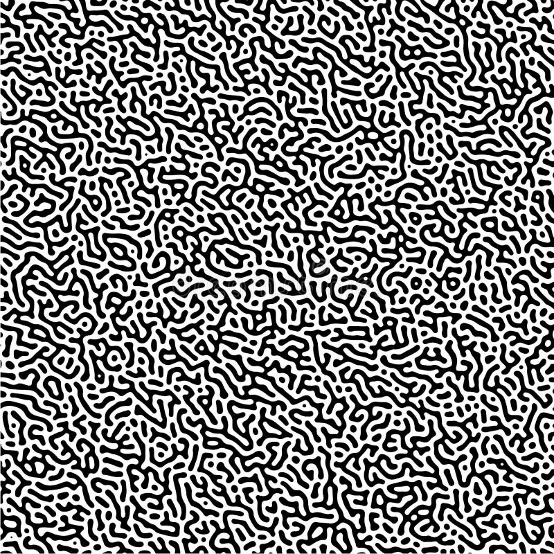 Cyclic Symmetric Multiscale Turing Pattern. Monochrome Texture Stock ...