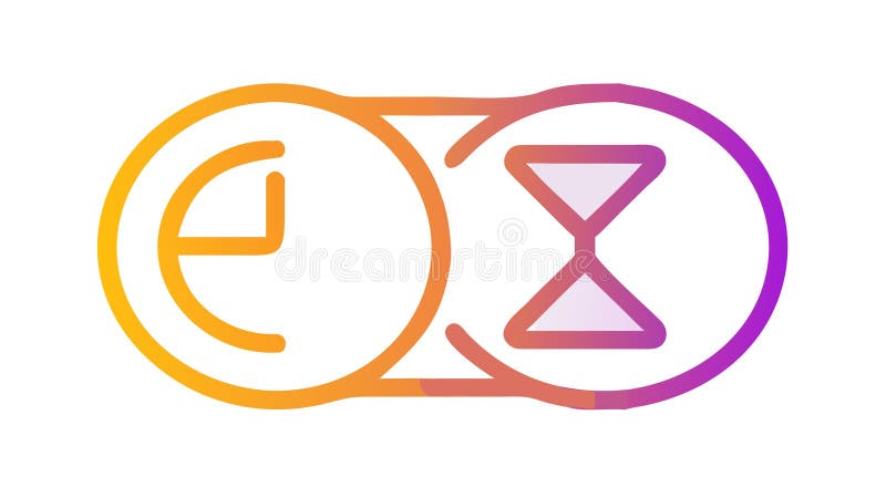 Cyclical Time Hourglass, Repeating Process Icon, Vector Design ...