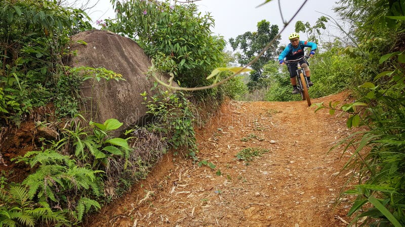 Cycling along farm track stock image. Image of poland - 42792283