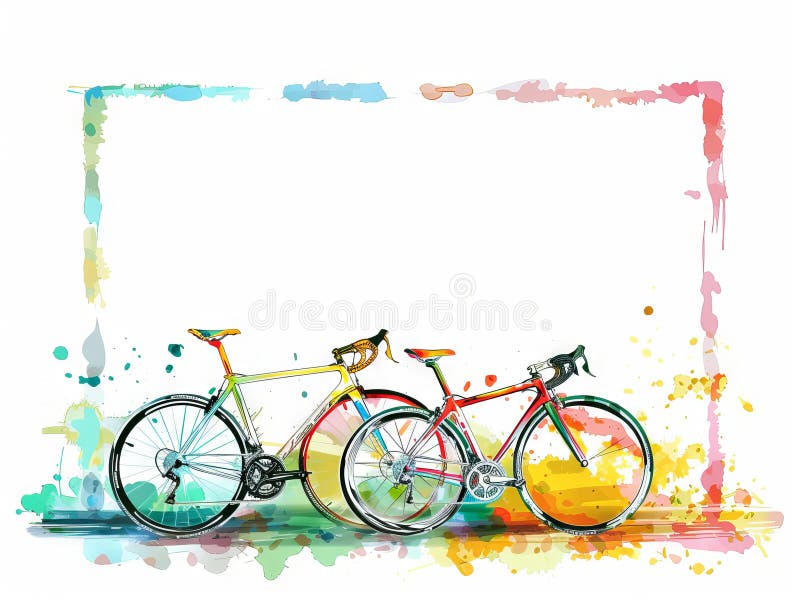 Cycling Background Graphic Template Stock Illustration - Illustration ...