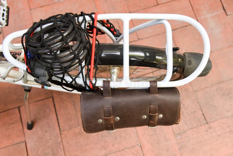 Cycling bicycle rear rack stock photo. Image of carry - 90565752