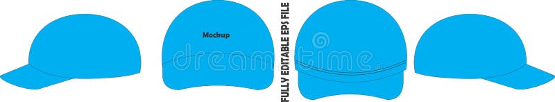 Cycling Caps Template Mockup Stock Vector - Illustration of football ...