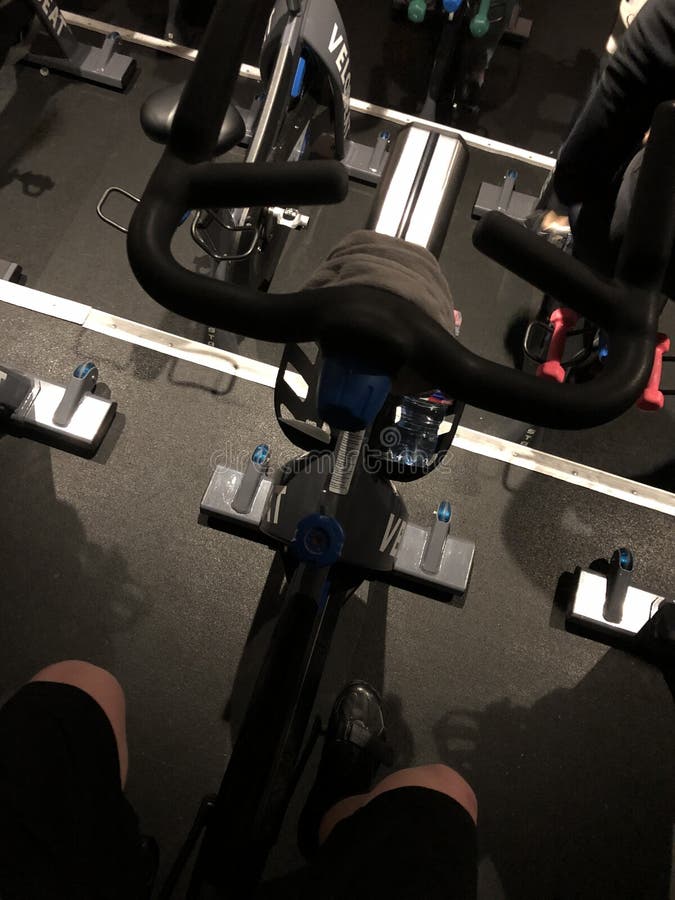 Cycling Class First Person View Stock Image - Image of indoors ...